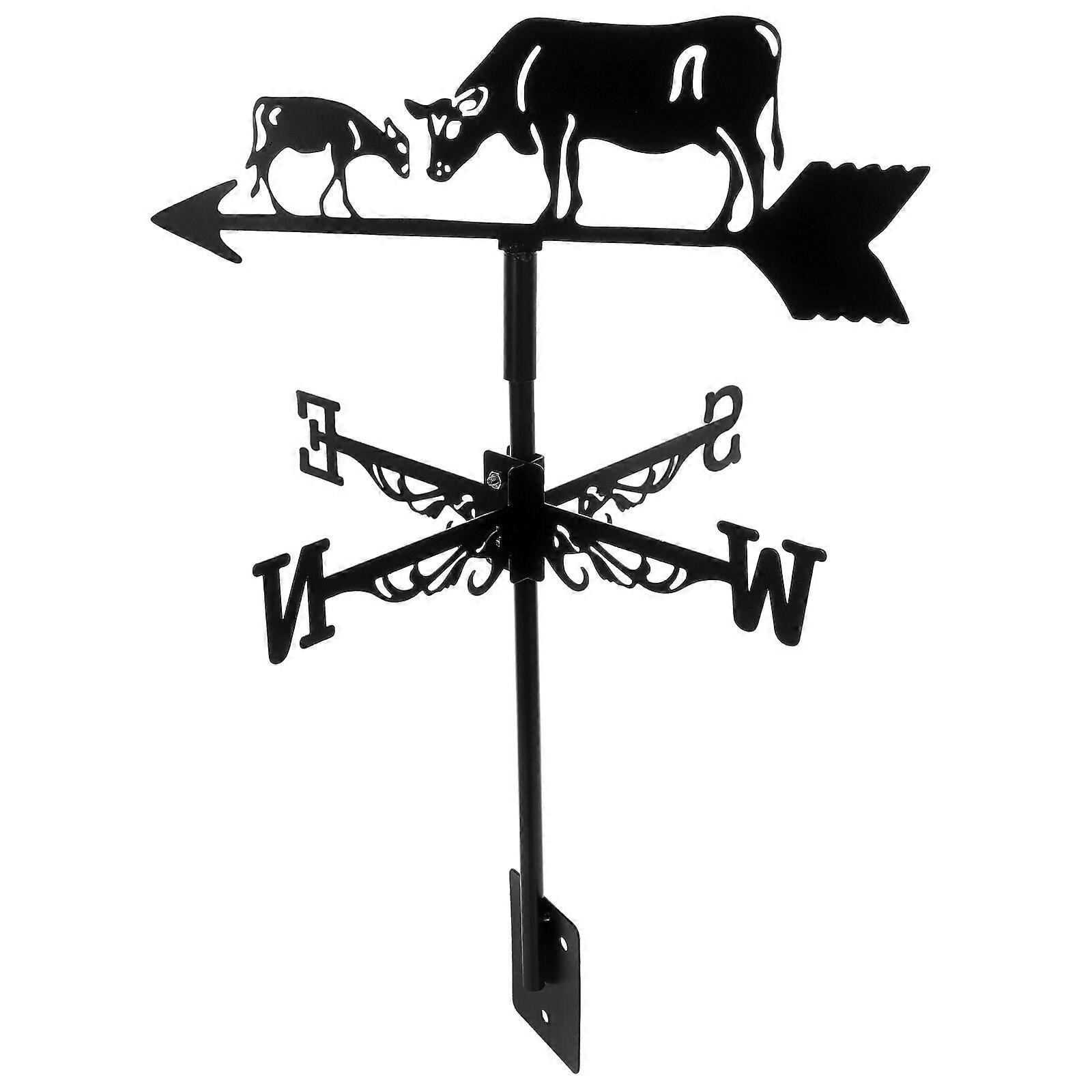 1 Set of Cow Weather Vane Vintage Weather Vane Wind Metal Direction ...