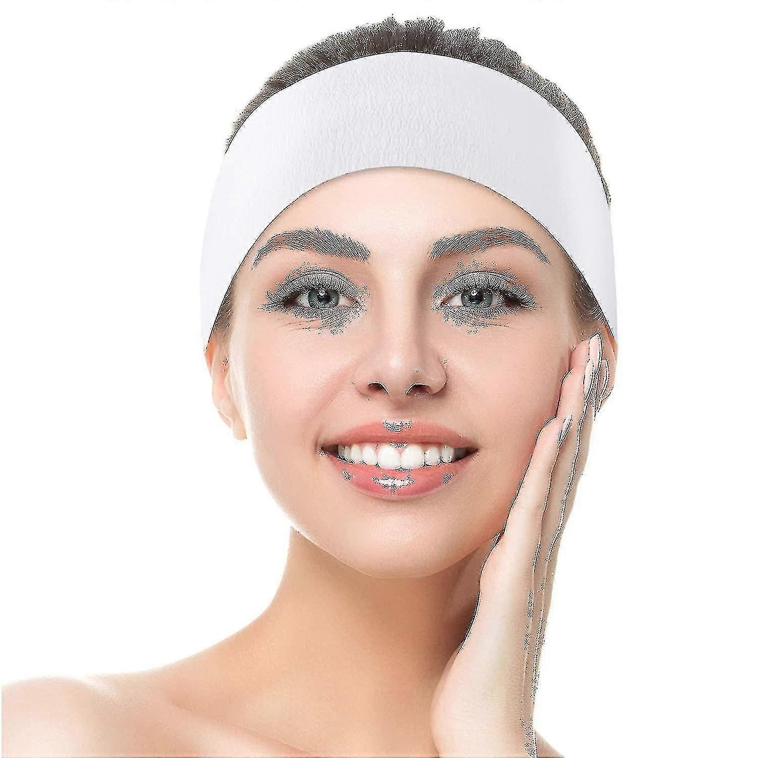 100 Pieces Disposable Spa Facial Headbands Stretch Facial Band With ...