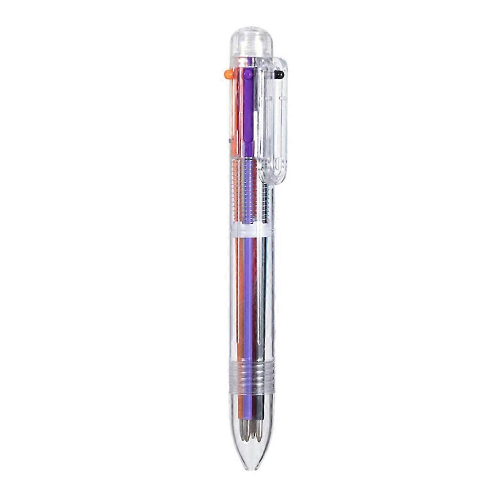 6 Colors Ballpoint Pen Spring Retractable Refillable Multicolor Pens ...