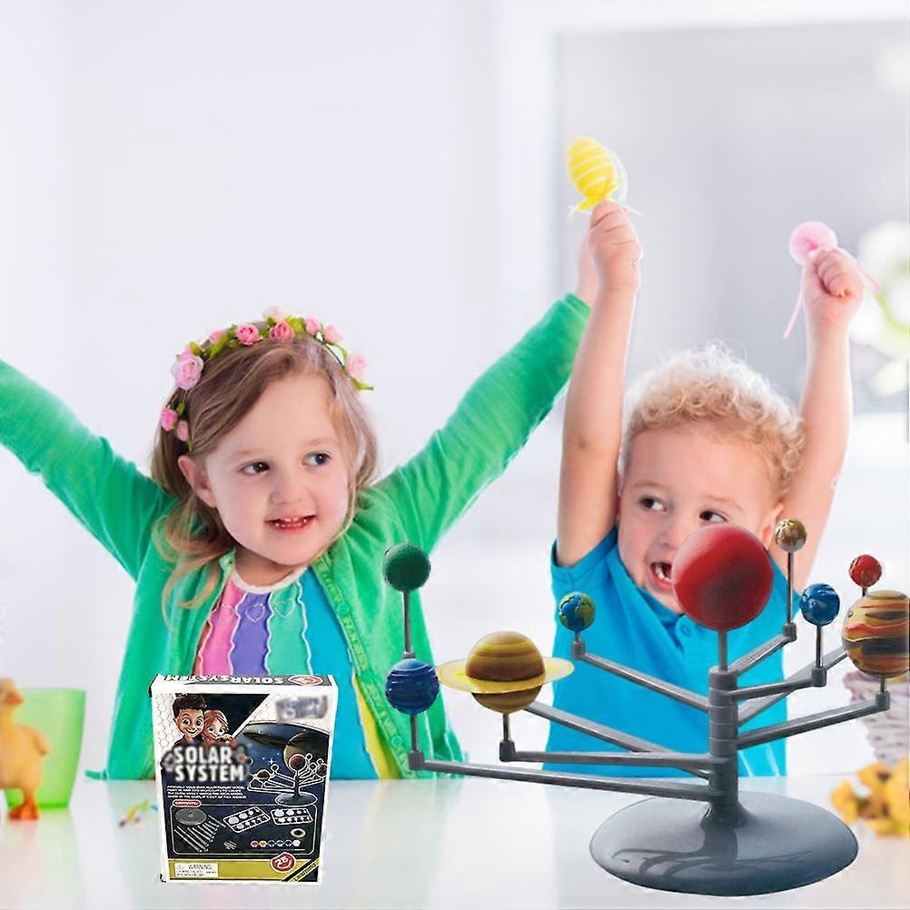DIY Solar System 9 Major Planets Toy with Paint and Brush Nine Planets Experiment Project Model ...