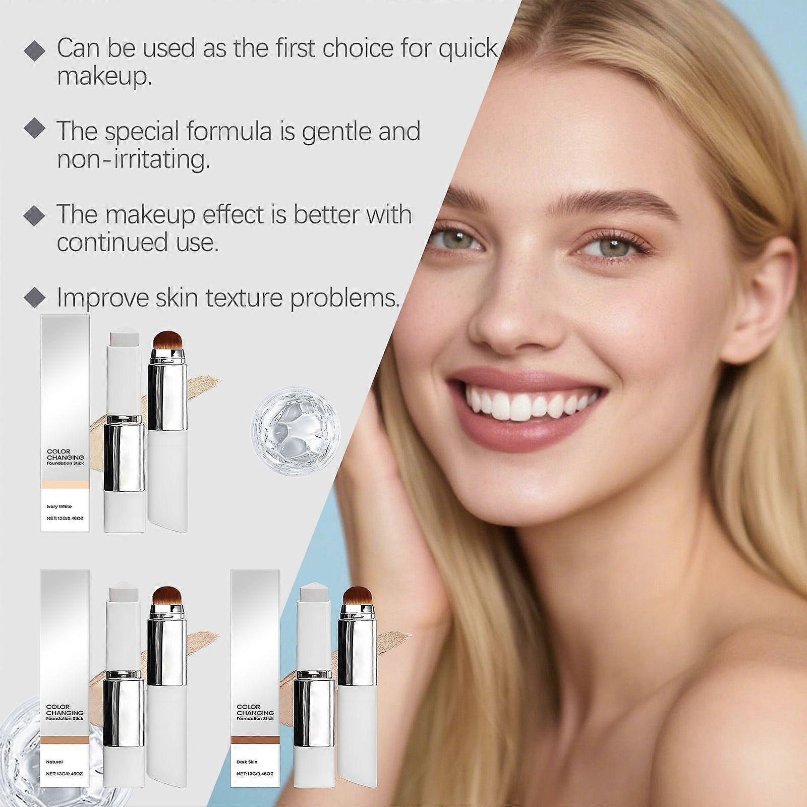 Chartming Color Changing Foundation Stick,Cover Cream Stick V White ...