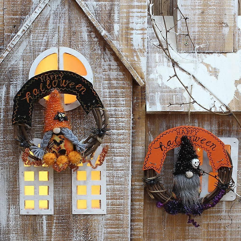 Halloween wreath 20 cm, halloween hanging decoration, small hallow ...