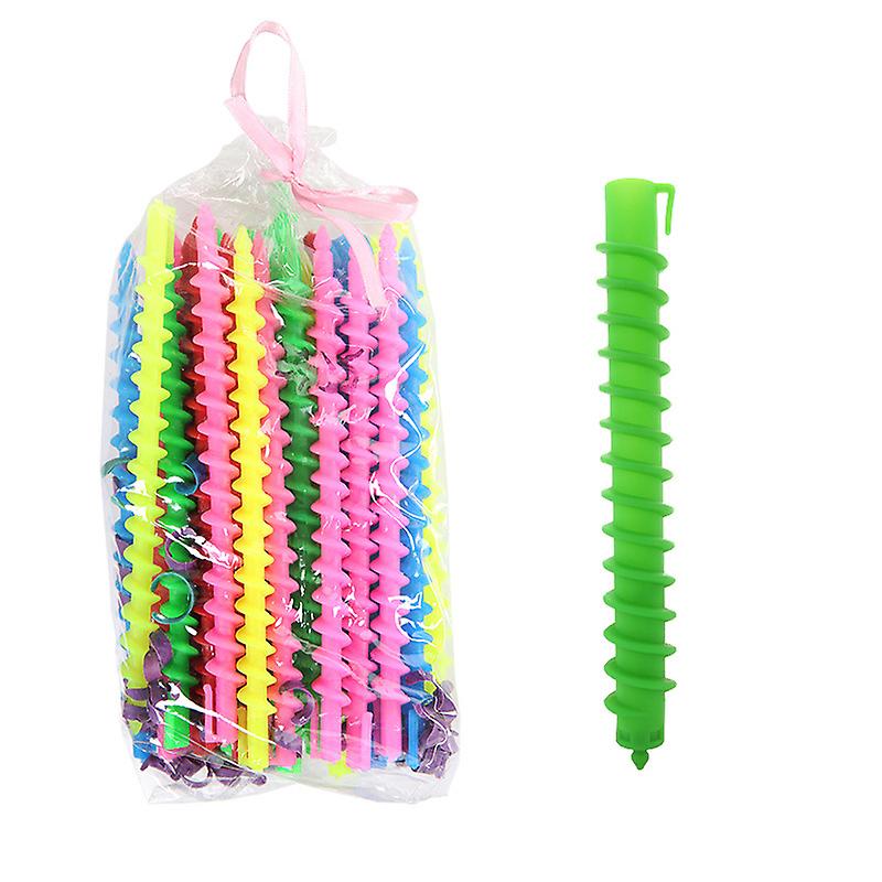 Long Hair Curling Rods Set Plastic Screw Rod Hair Twisting Curling ...