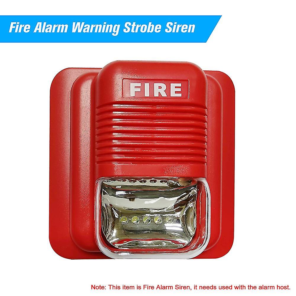 Fire Alarm Warning Strobe Siren Horn Sound & Strobe Alert Security System For Home Office Hotel ...