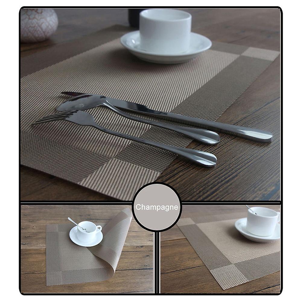 4Pcs/Set Anti-slip Thermal Insulation Placemat Pad Dining Table Mat ...