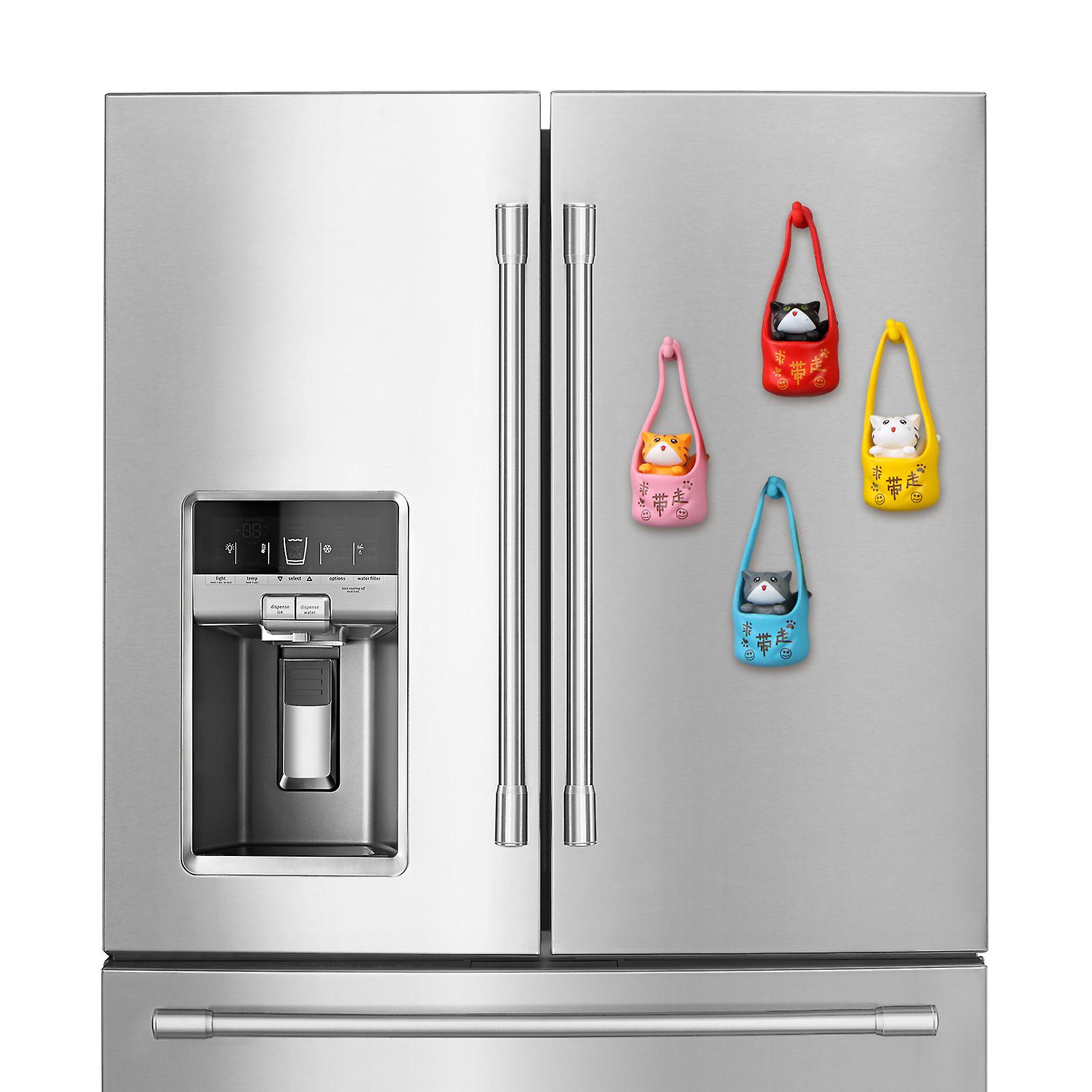 Cat Fridge Magnet Color Optional Cute Hanging Bag Cat PVC Decorative ...