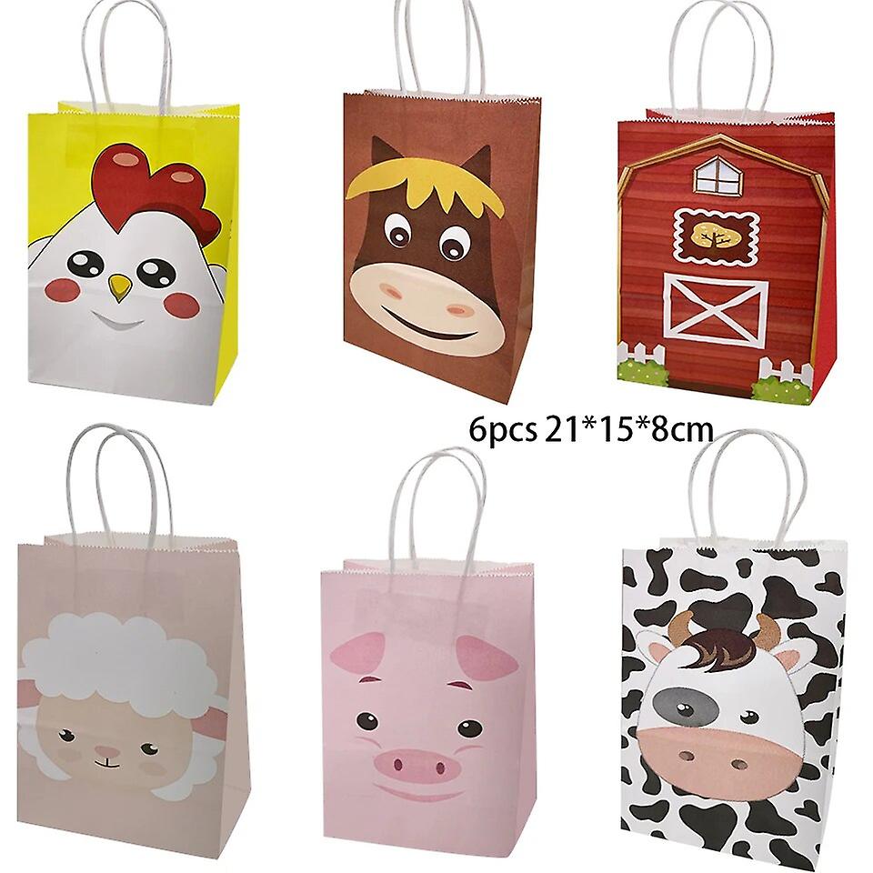 1Set Farm Animal Candy Bags Carton Cow/Pig/Sheep Cake Wrappers for Kids ...