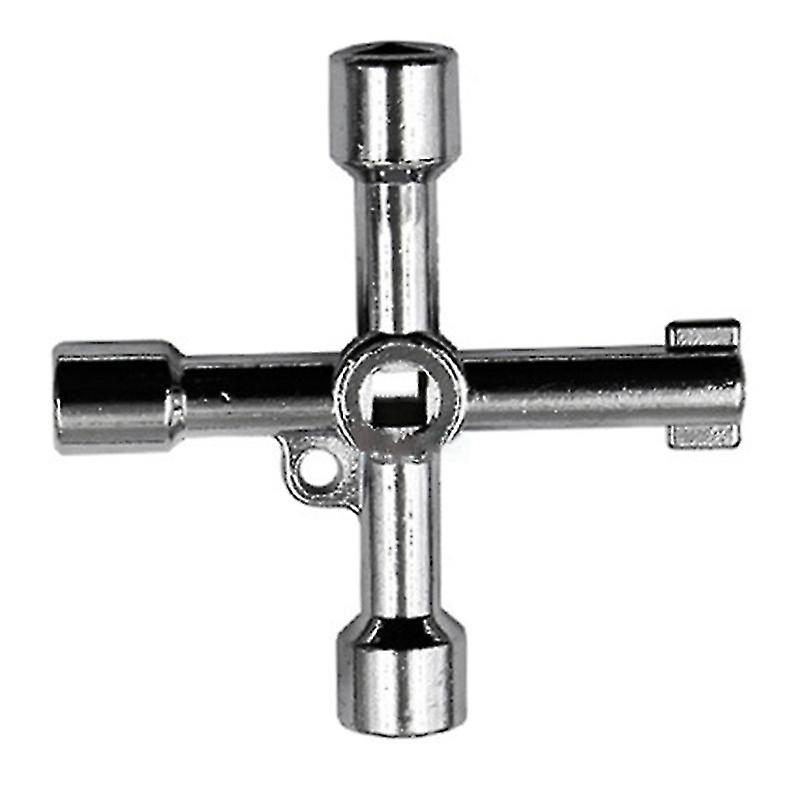 4-Way Keys Cross Triangle/Square Keys Plumbing Opening Key Wrenches ...