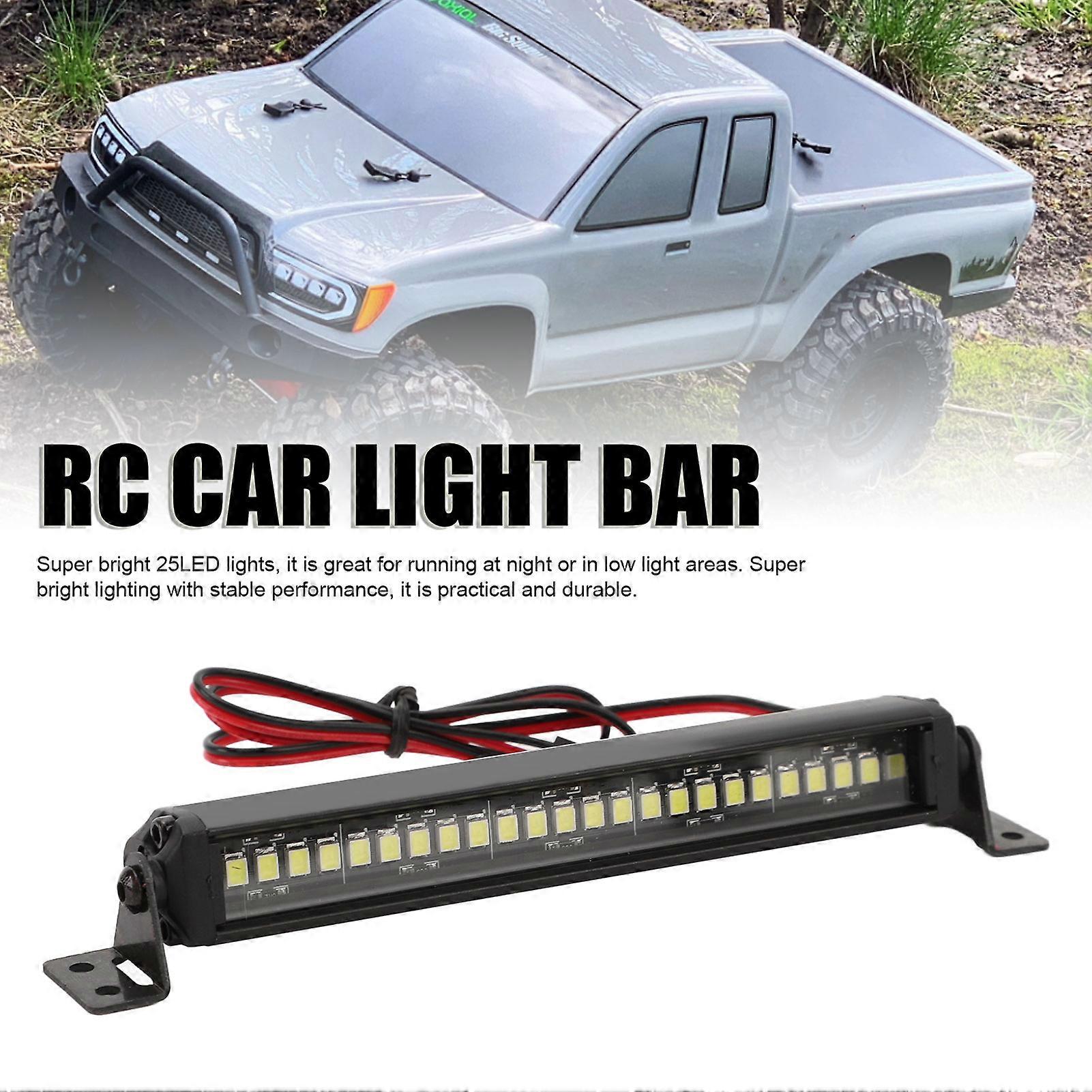 Super Bright RC LED Light Bar Roof LED Lamp 25LED Light Bar for 1/10 RC Crawler Car for Axial ...