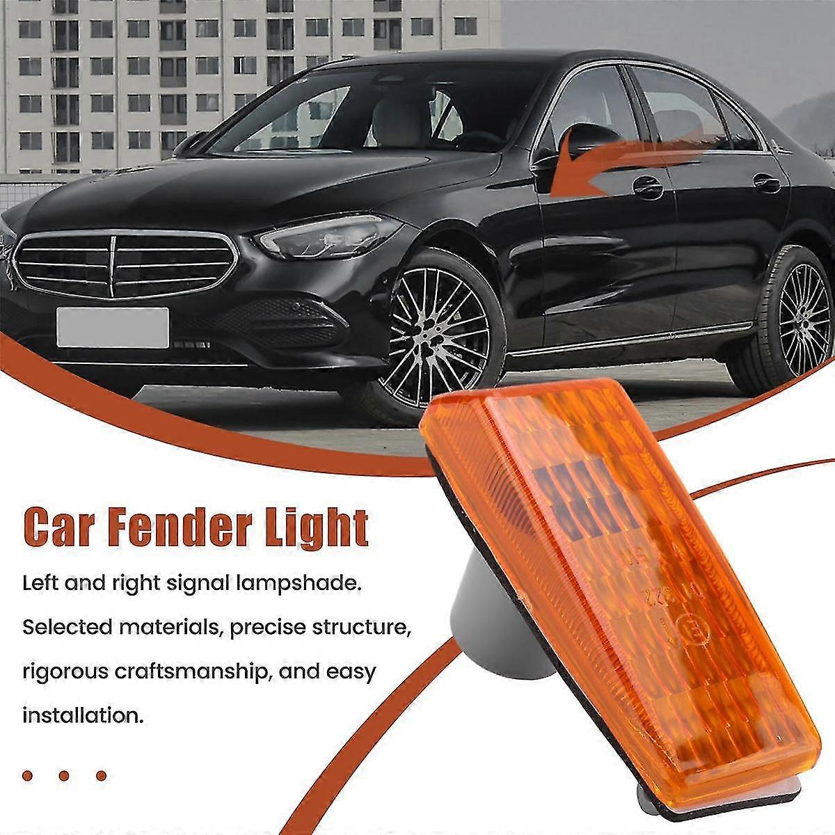 2Pcs Car Turn Signal Light Indicator Repeater Lamp Cover Yellow for ...