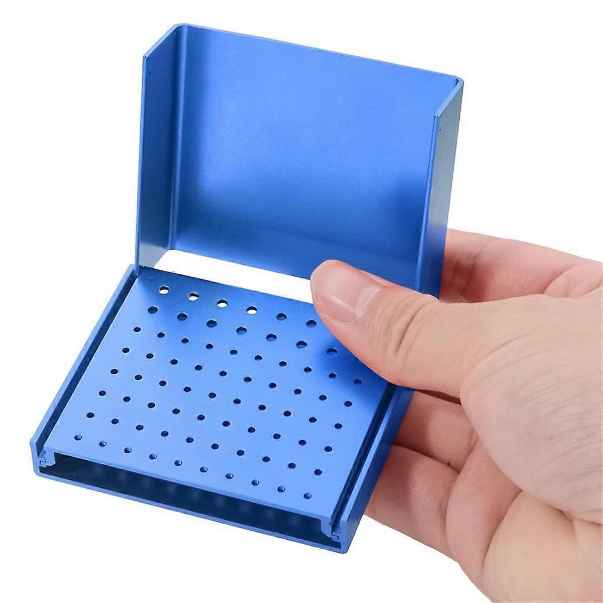 76 Holes Burs Holder Box Organizer Aluminium Alloy Sterilizer Case ...
