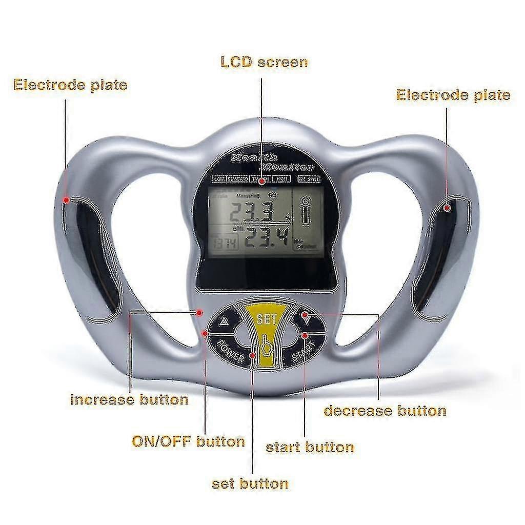 Body Fat Meter Handheld Digital Body Fat Analyzer Health Monitor For ...