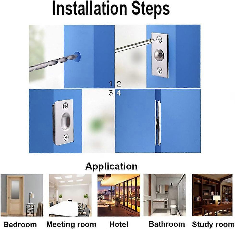 2 Pcs Ball Door Catches,Stainless Steel Door Ball Catch, Adjustable ...