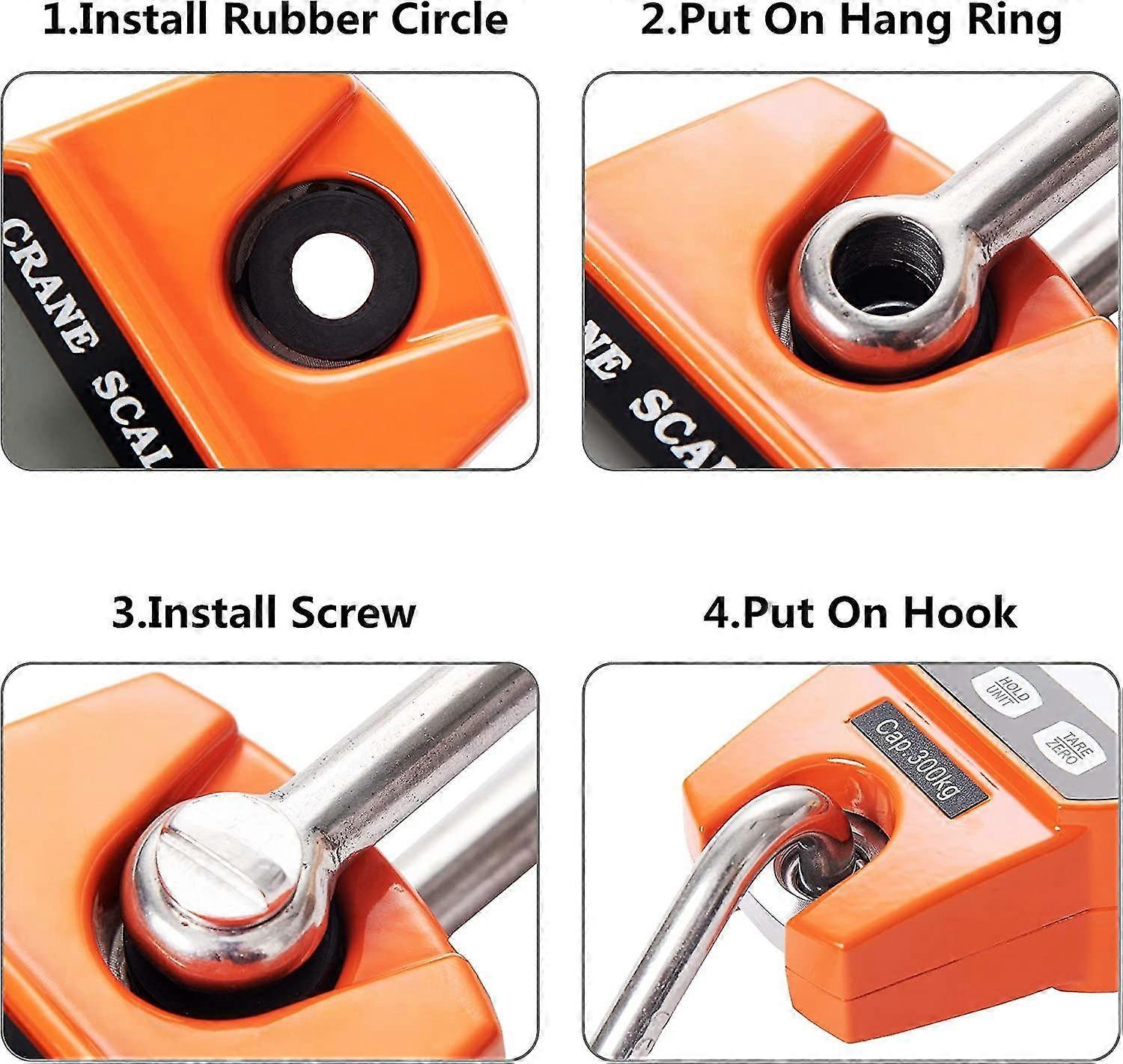 Electronic Scale 300kg Hanging Hook Scale Lcd Dynamometer Industrial ...