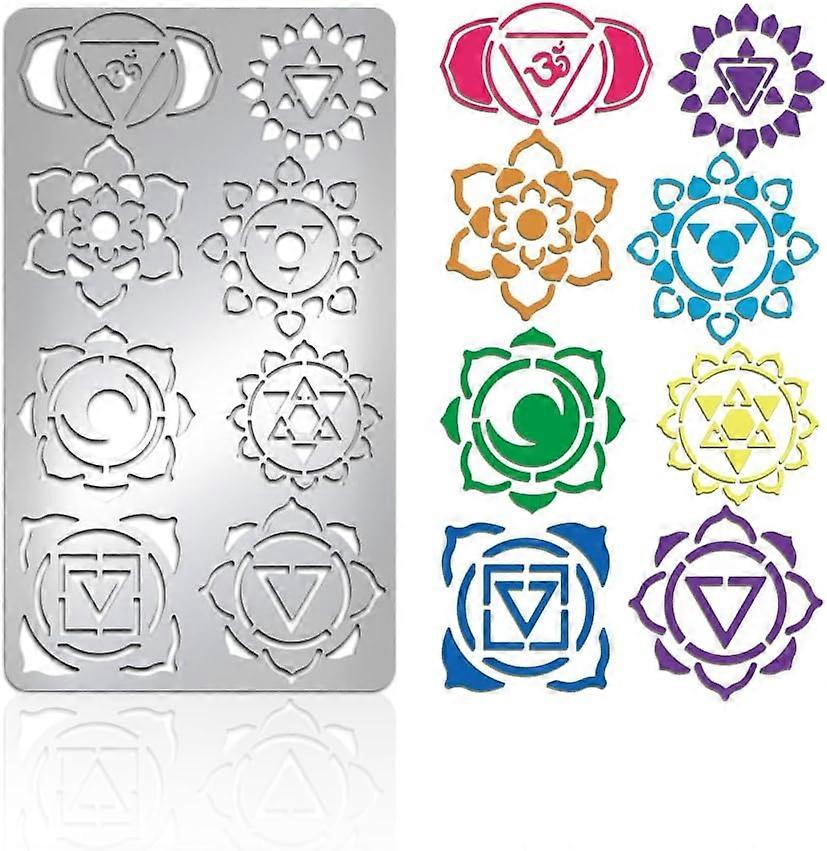 1Pc Chakra Symbol Metal Stencil Stainless Steel Template Tool Metal ...
