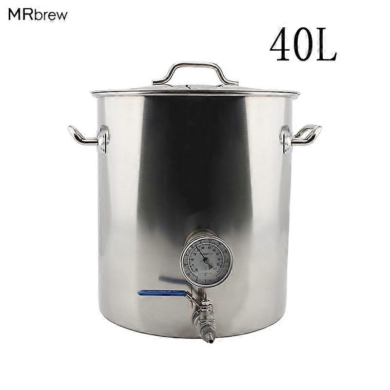 Stainless Steel 40L Beer Kettle Home Brewing Pot with Weldless ...