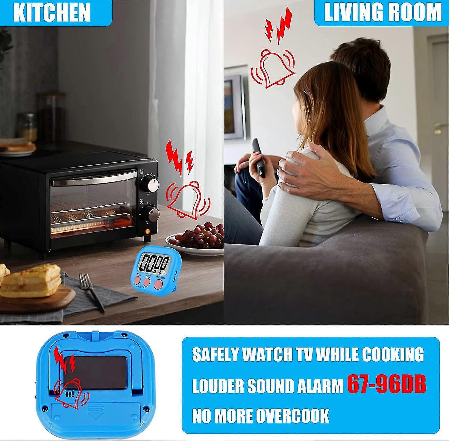 6 Pack Multi-function Electronic Timer - Magnetic Digital Timers Big Lcd Display The Loud ...