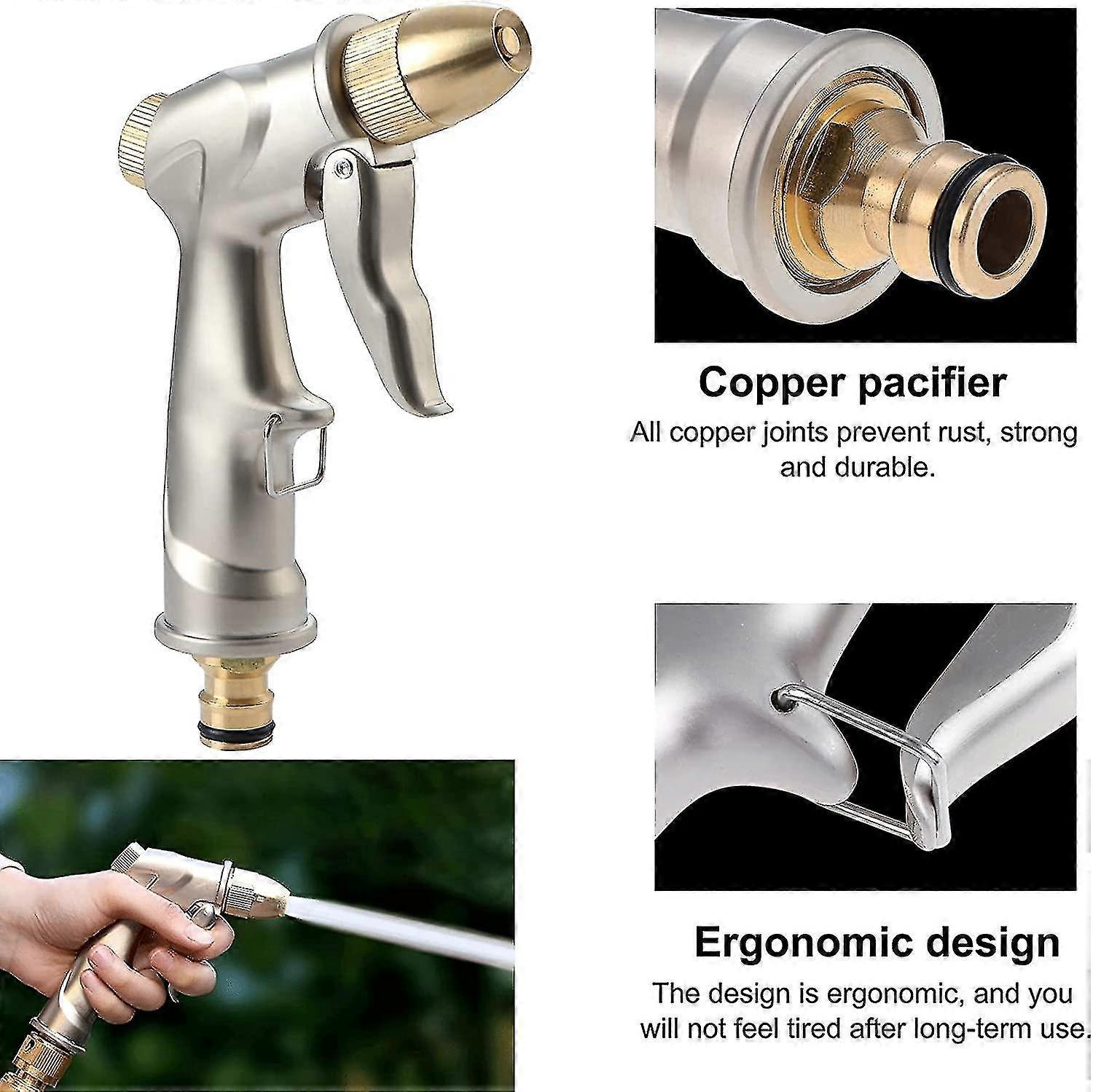 High Pressure Spray Gun With Solid Brass High Pressure Nozzle Metal ...