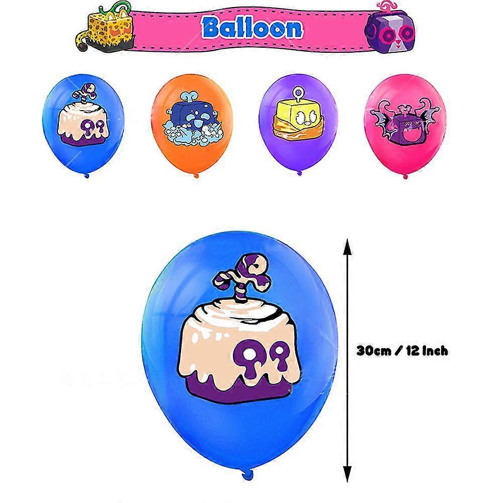 Blox Fruits Party Supplies Kit - Includes Banner, Balloons & Cake ...