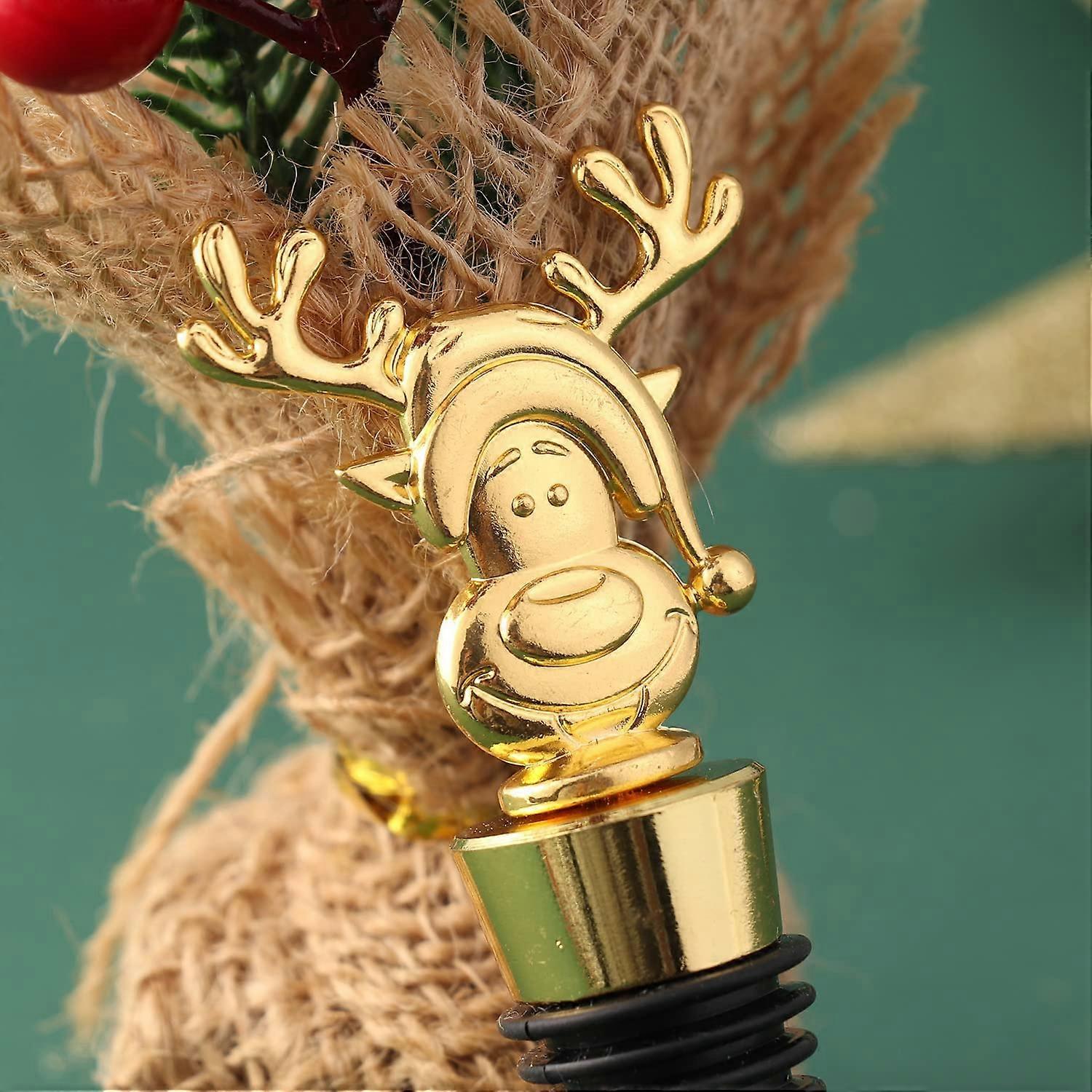 Decor crafts Wine Bottle Stoppers (Gingerbread Deer Santa, 3) | Fruugo UK