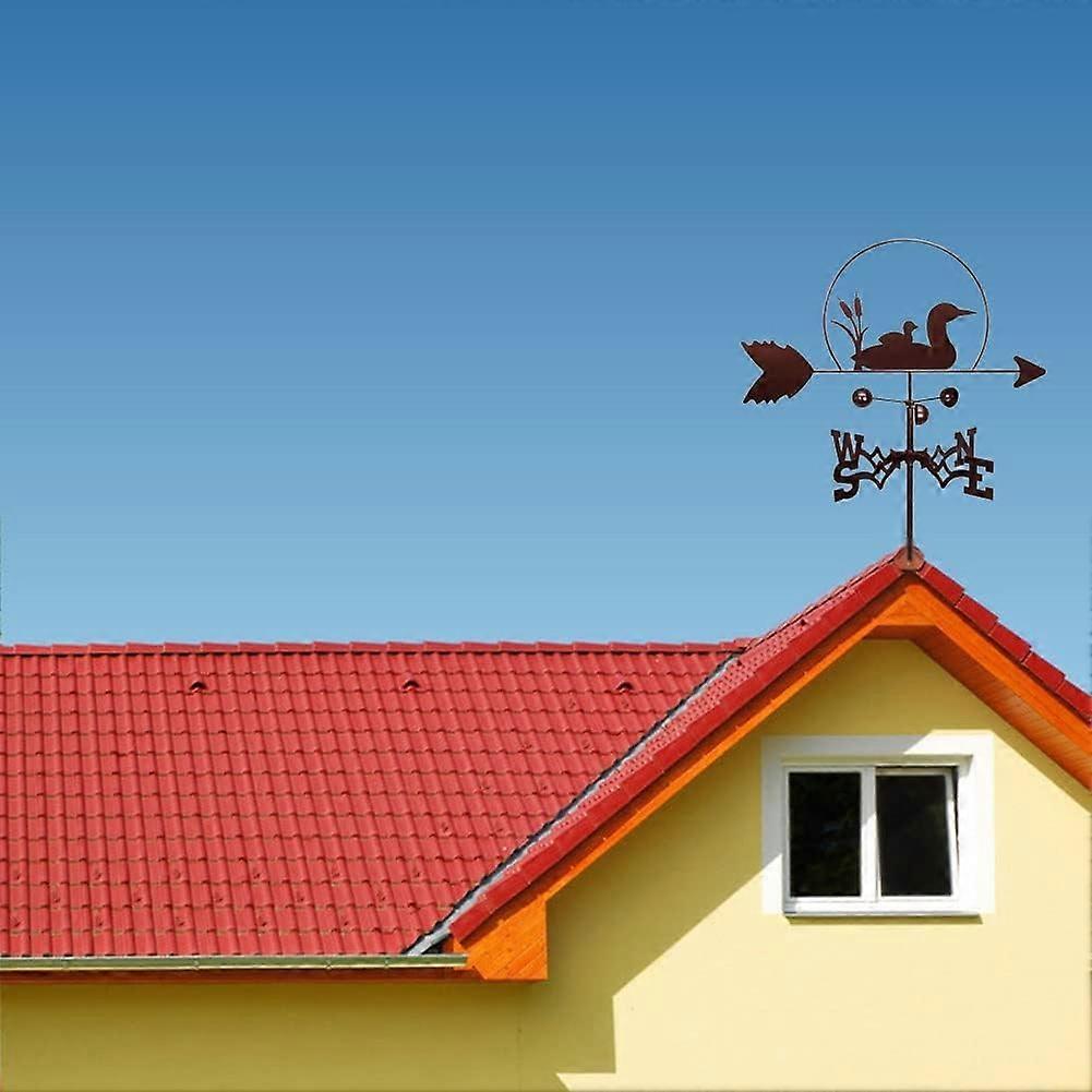 Duck Weathervane Kit - Metal Garden Wind Direction Indicator with ...
