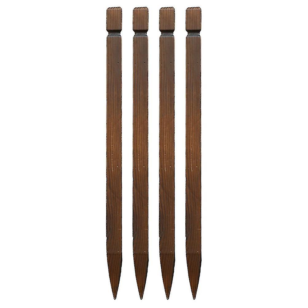 4pcs Wooden Stakes Posts Garden Fence Sturdy Garden Stakes | Fruugo UK
