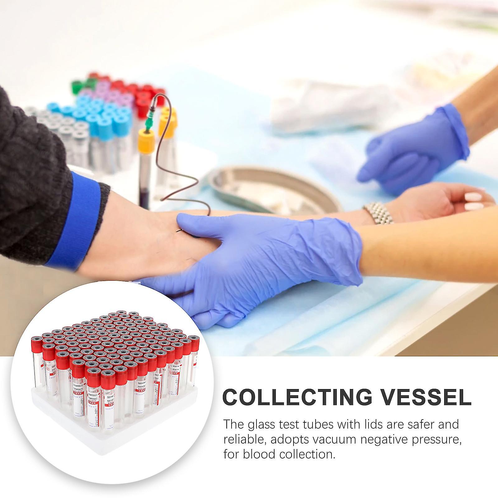 100 Pcs Vacuum Tube Blood Collector Tubes Blood Collecting Tubes Tubes ...