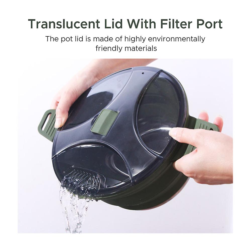 Folding Pot Set Portable Cooking Set Collapsible Cookware Set | Fruugo UK