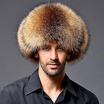 Men Thick Ushanka Fur Leather Thermal Cossack Trapper Snow Hats | Fruugo UK