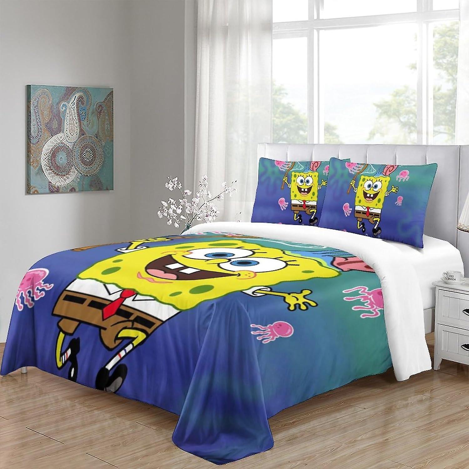 HOUKIG Spongebob 3D Print Anime Characters Quilt Cover Comforter Covers ...