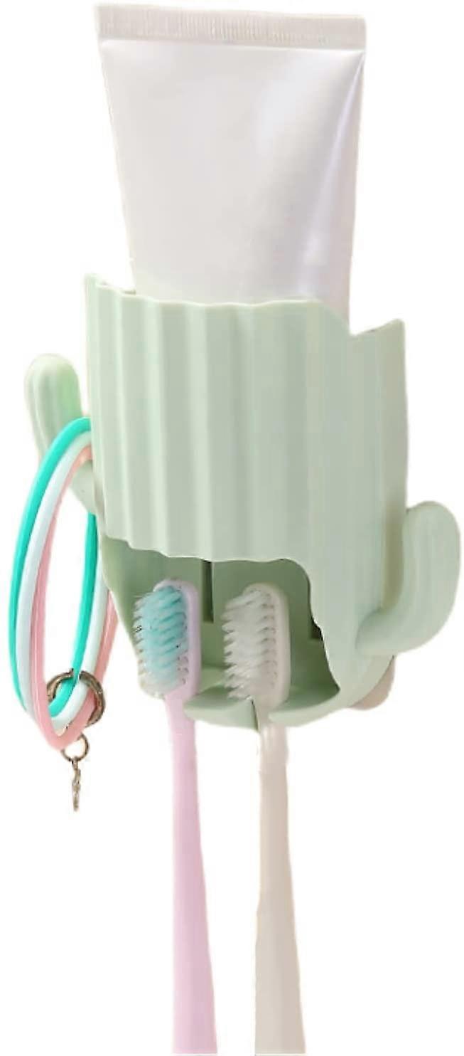 2pcs 2 in 1 Cute Toothbrush Toothpaste Holder, Wall Mounted Cactus ...