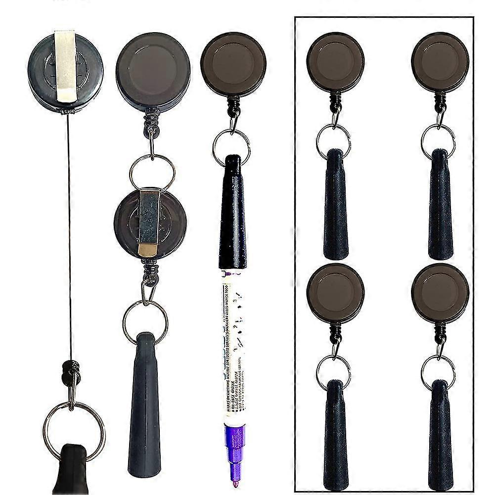 4 Pcs Elastic Silicone Retractable Pencil Holder, Duty Retractable Pull ...