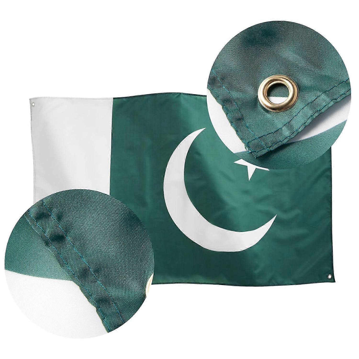 Pakistan National Flag Parcham-e Sitrah o Hill,Brass Eyelet in Every ...