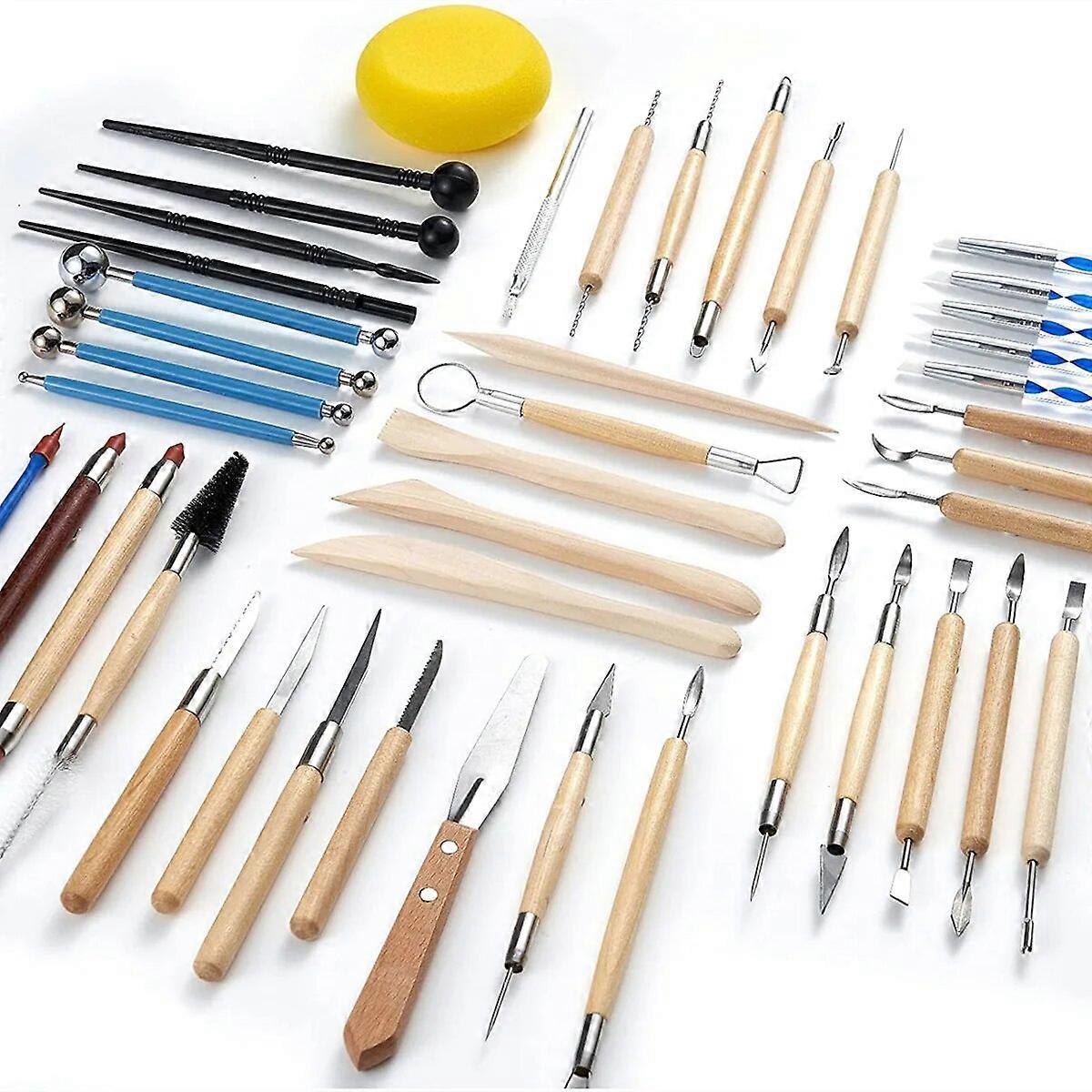 8-61 Pcs/Set Pottery Clay Sculpting Tools Kit for Art Craft Ceramic Wax Clays Carving Tool ...