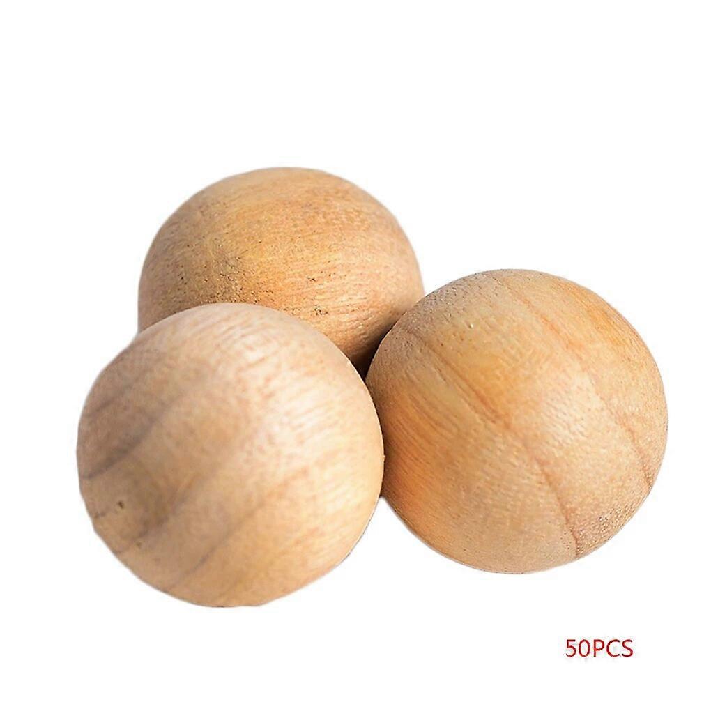 50PCS/Set Smell Cedar Moth Insect Repellent Round Balls Durable Wood ...