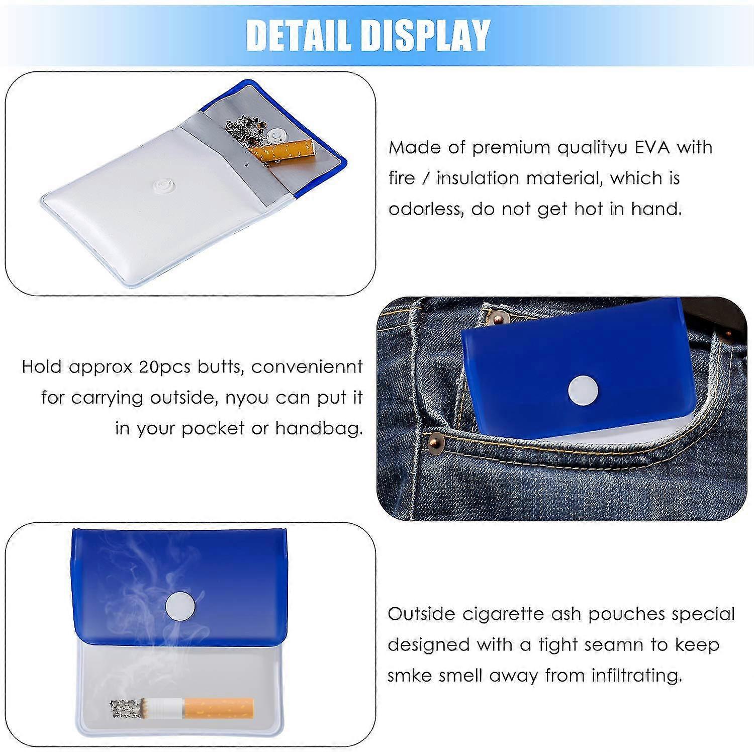 Pocket Ashtray Ashtray Fireproof Odor Proof Pvc Portable Mini Ashtray ...