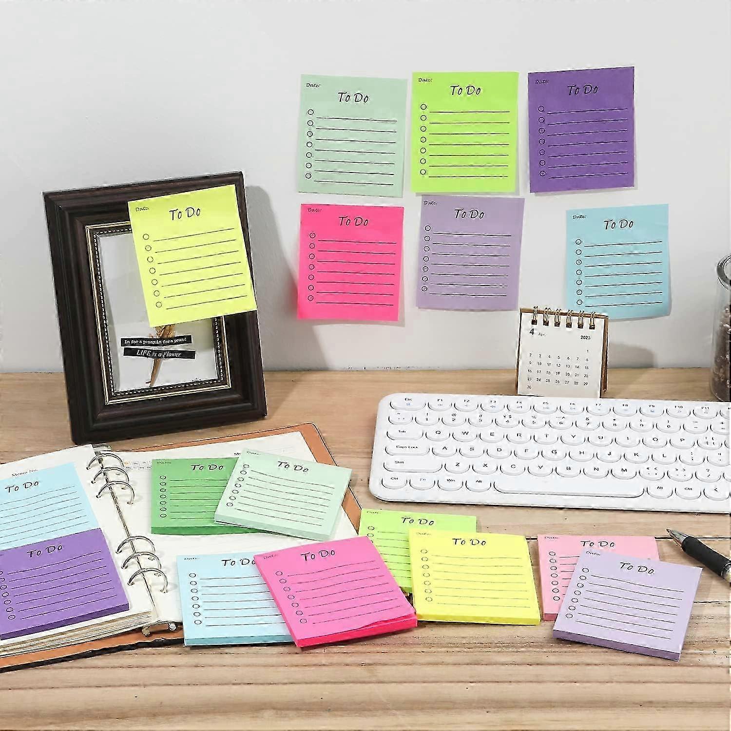 450 sheets 3.5X3 inches to do notepad various colors lining sticky ...