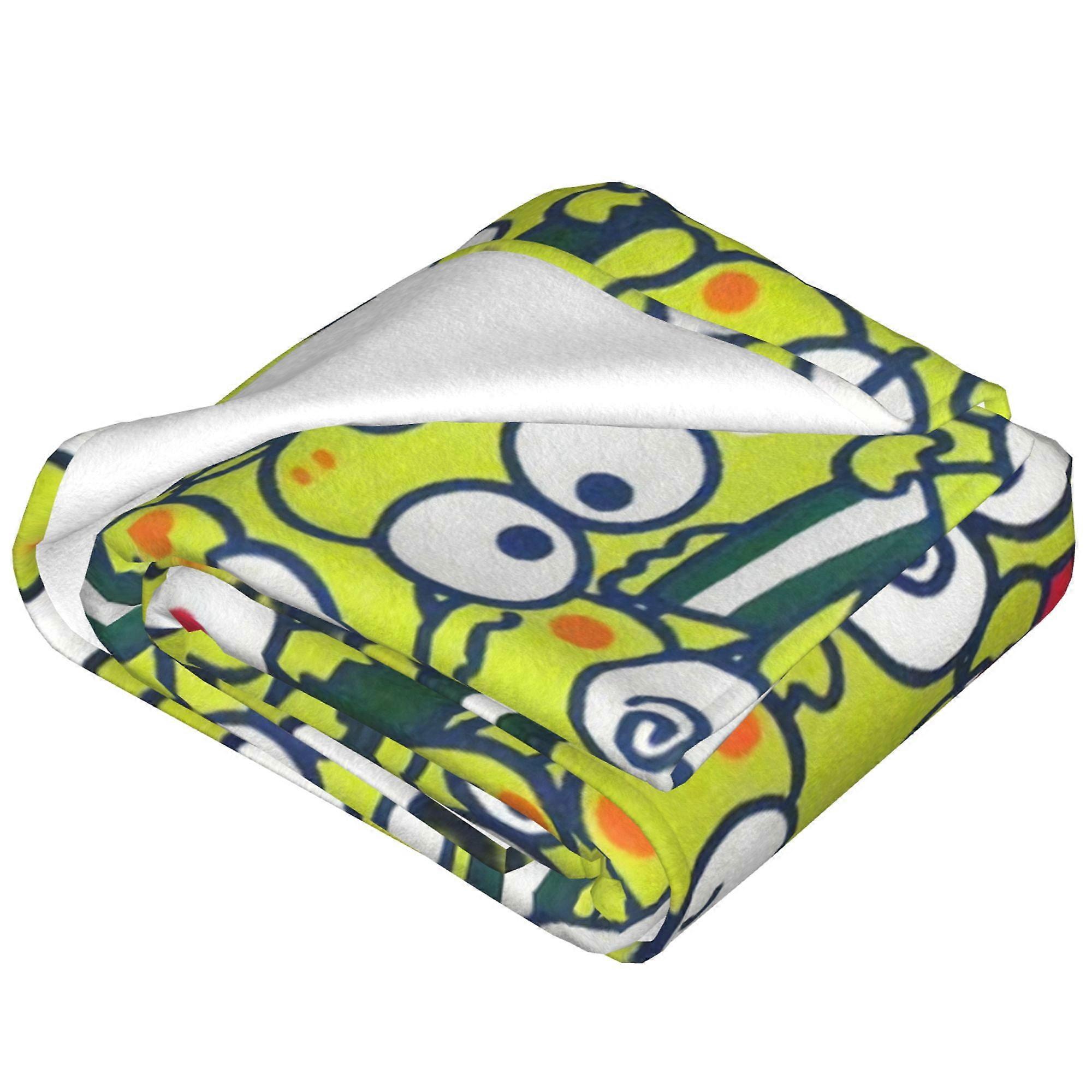 Kero Keroppi Throw Blanket Soft Plush Travel Blanket For Bedroom Living ...