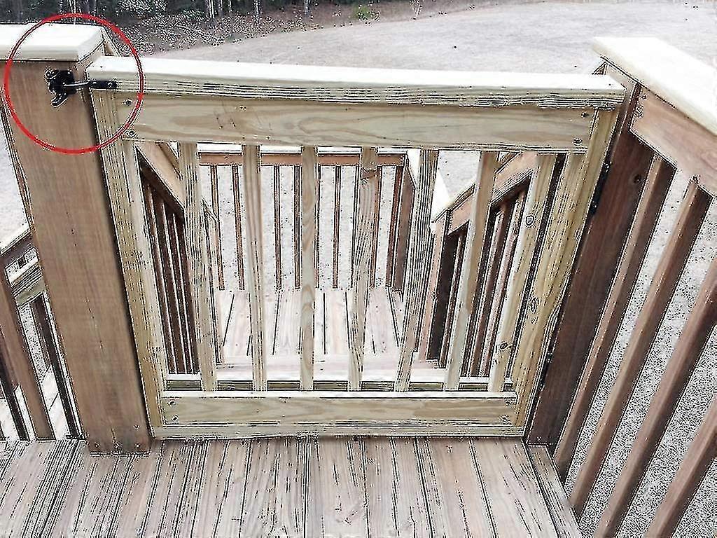 Gate Lock Automatic Locking-metal Bolt Lock-gravity Steel Latch Garden ...