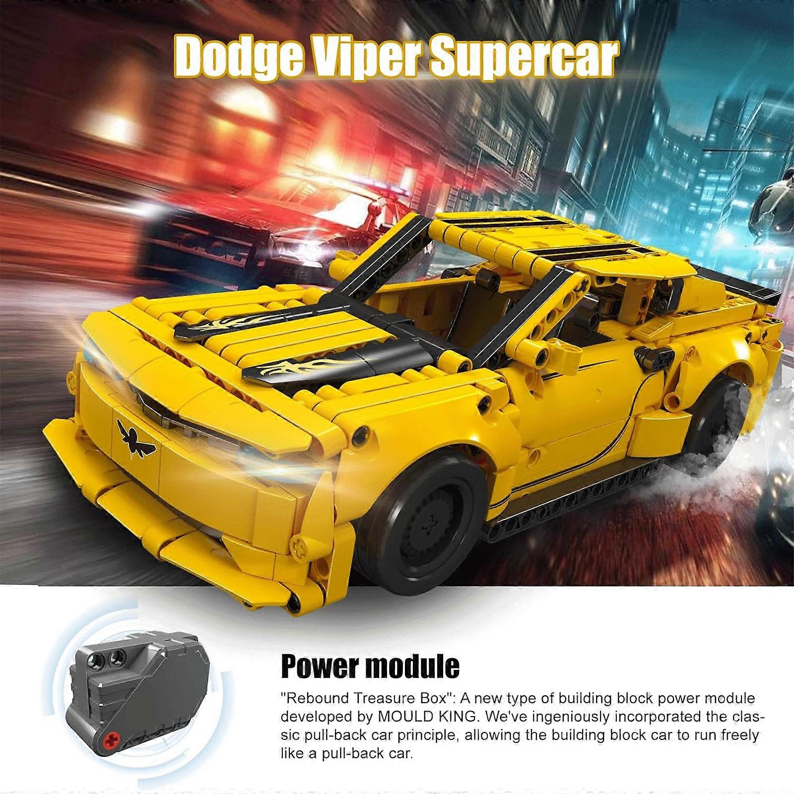 Mould King Bumblebee Car Building Block Kits, Pull Back Drag Race Toy ...