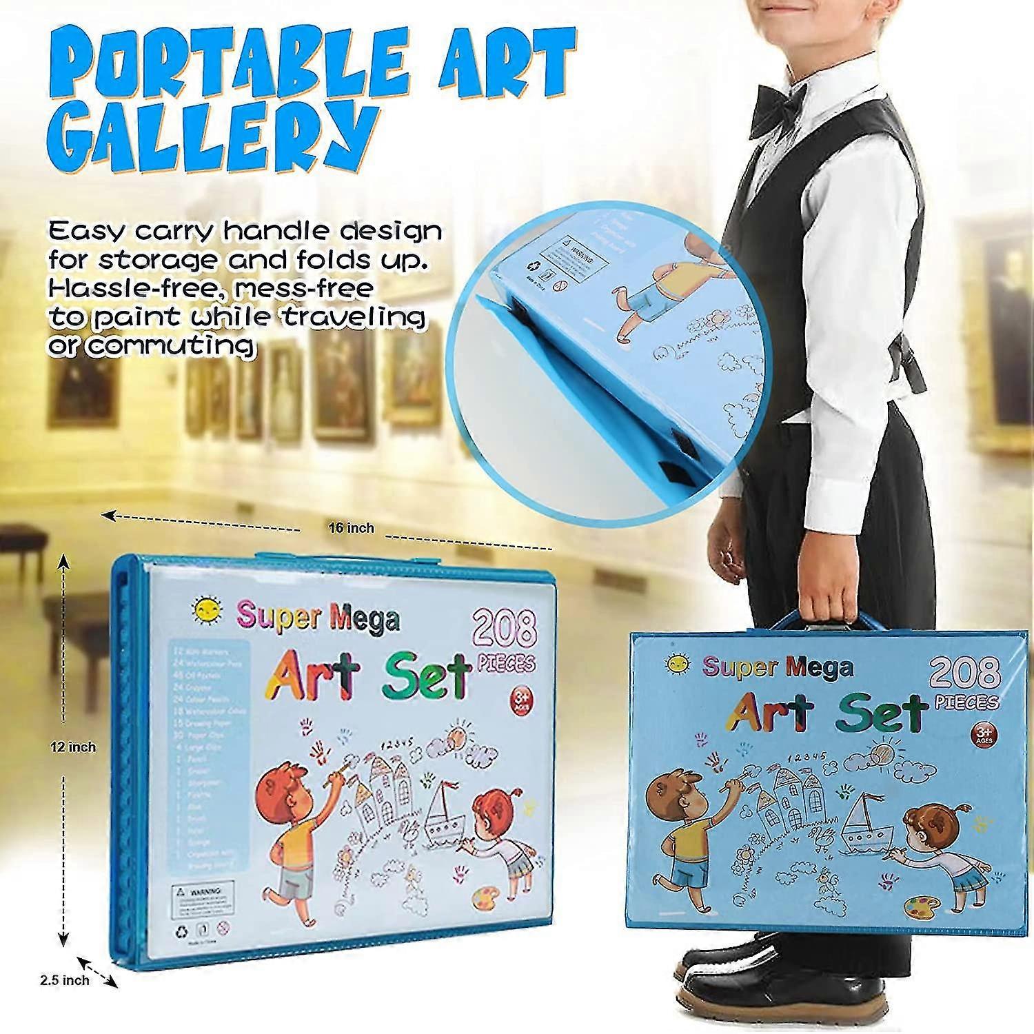 208 Pcs Kids Art Set Deluxe Drawing Set, Painting, Drawing & Art ...