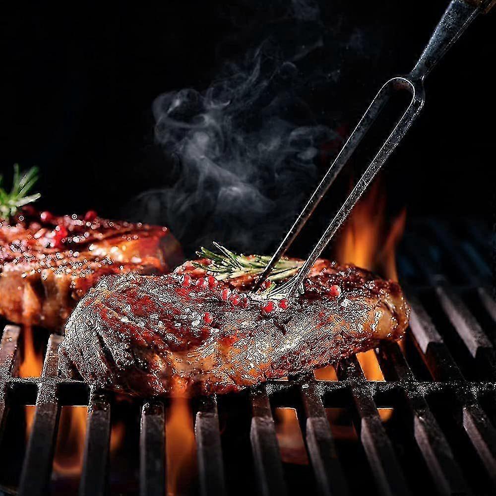 2024,meat Fork, Large Meat Fork With Stainless Steel Wooden Handle, 15 ...