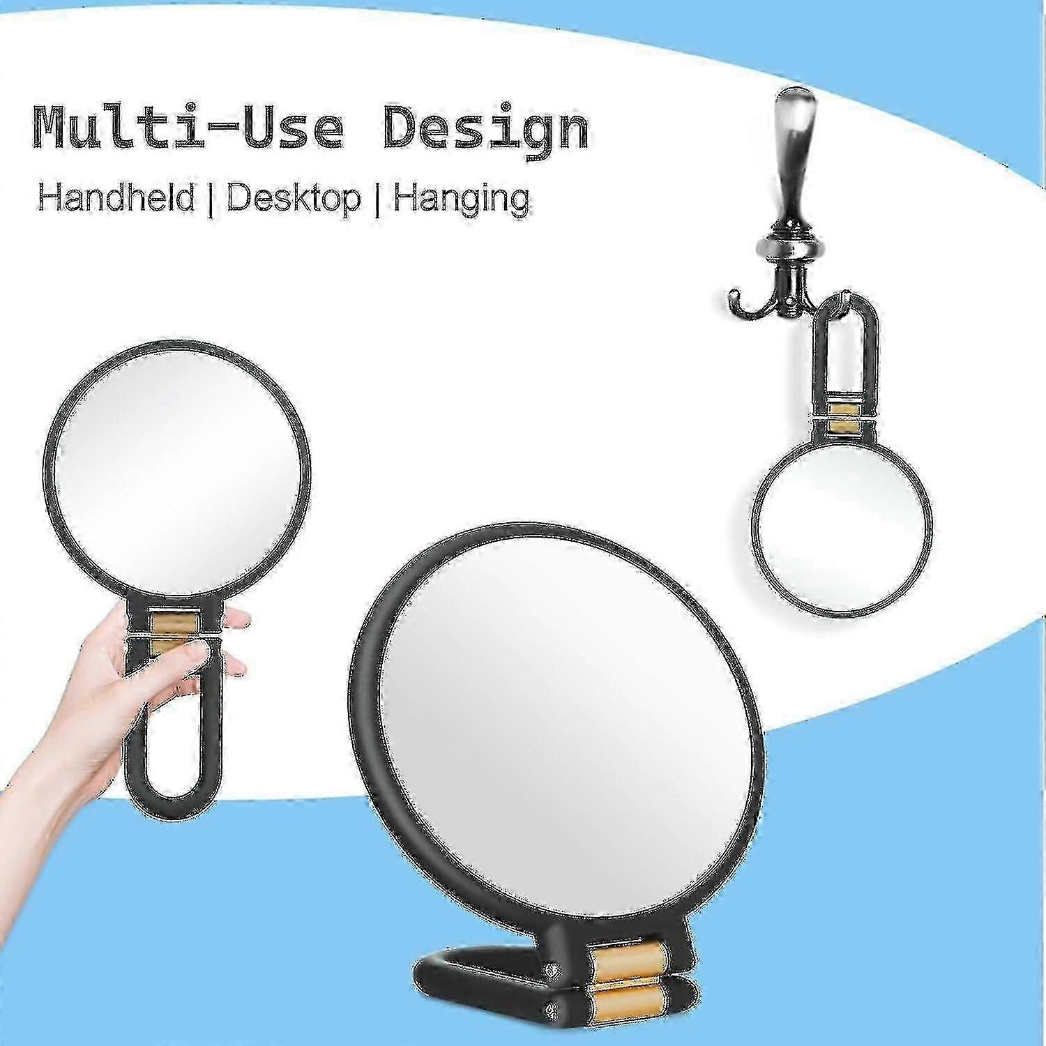 30x Magnifying Mirror Travel Hand Mirrors with Handle - Double Side ...