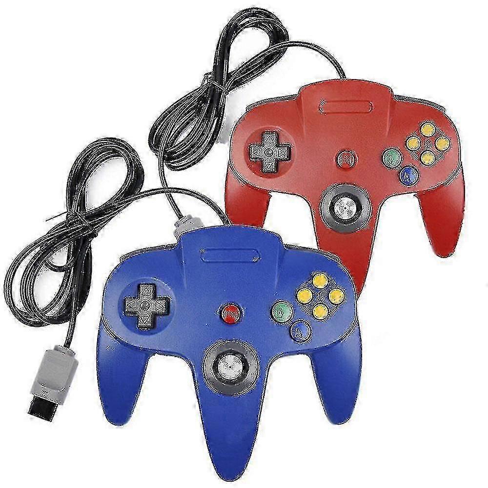 2 Pack Classic Wired N64 Controller Retro Games 64-bit Gamepad Joystick ...