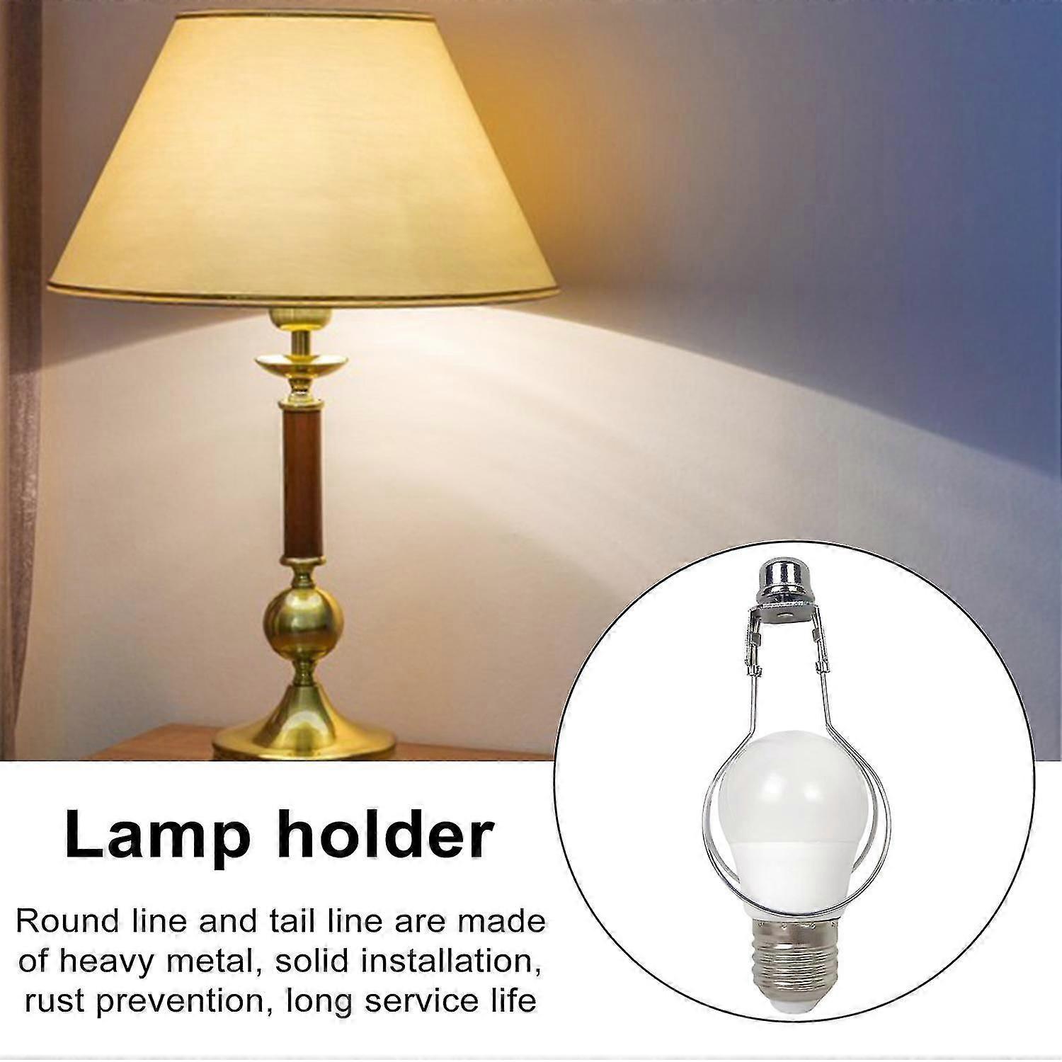 2Pcs Steel Wire Lamp Shade Light Bulb Clip Adapter with Hat Knob Finial ...