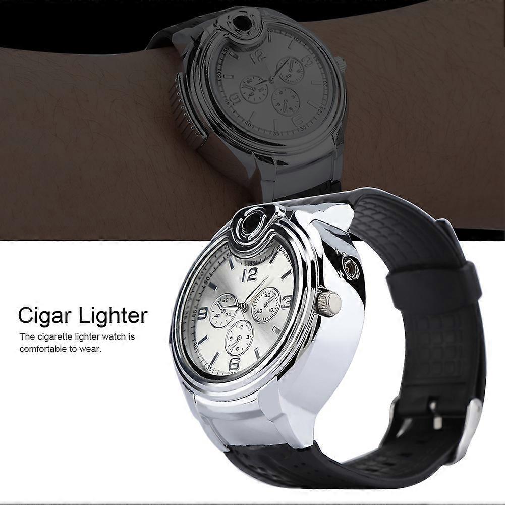 Cigarette Cigar Lighter Watch Quartz Watch Refillable Butane Lighter ...