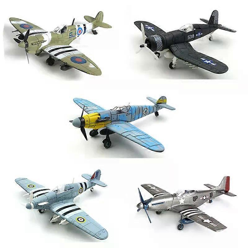 4D 1/48 WW II Fighter BF-109 Spitfire F4U Orkan P-51 Montering Pussel ...