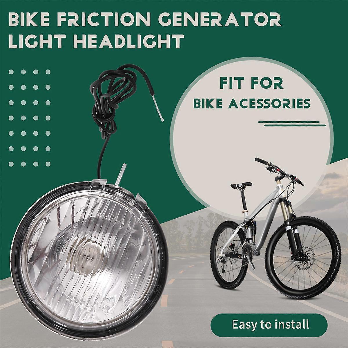 Bike Light Motorized Bike Friction Dynamo Generator Head Tail Light ...