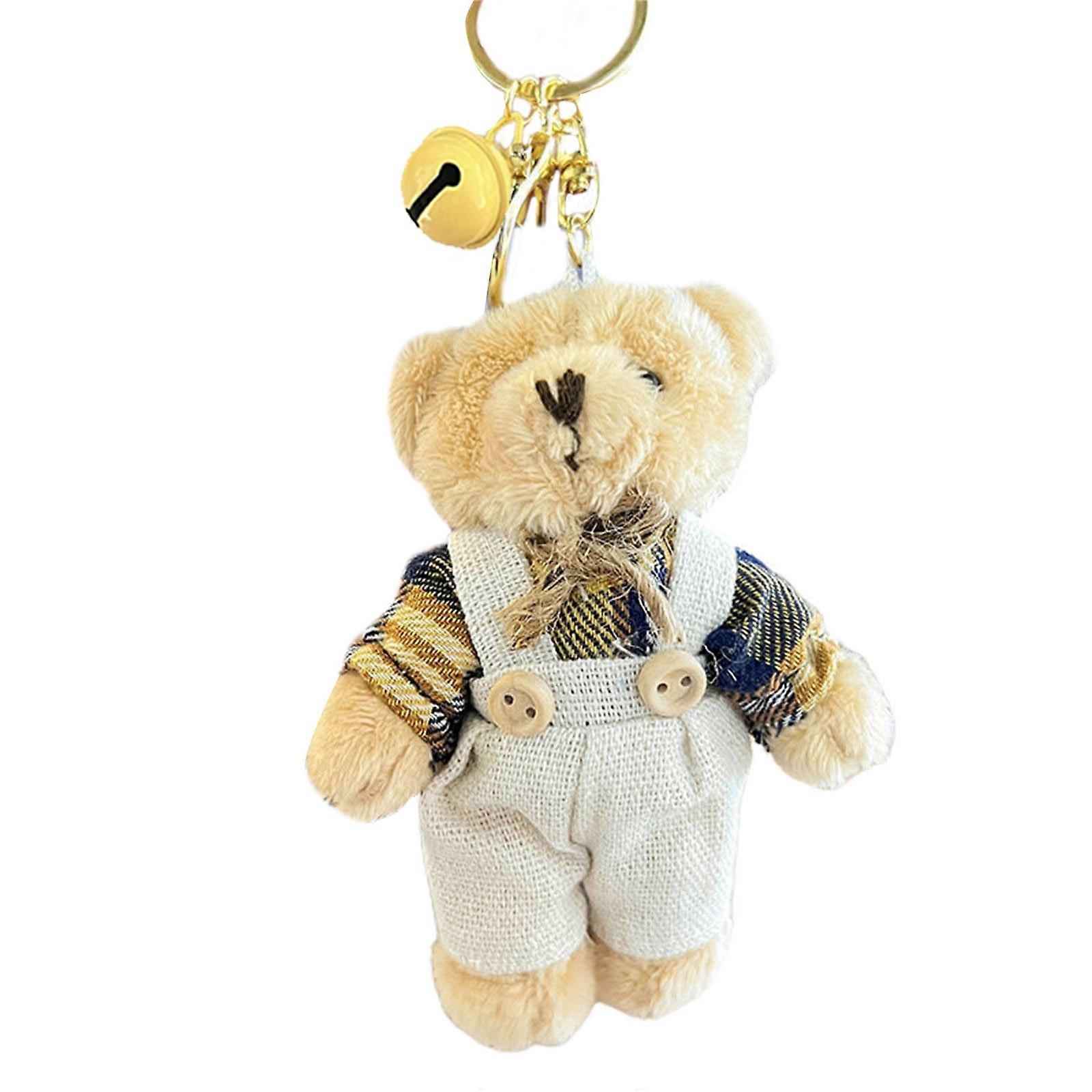 Cute Plush Bear Keychain Stuffed Animals Keyring Pendant Furry Purse ...