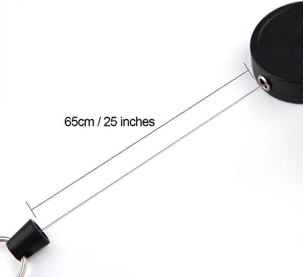Heavy Duty Retractable Key Chain Badge Reel with 65cm Steel Wire Rope ...